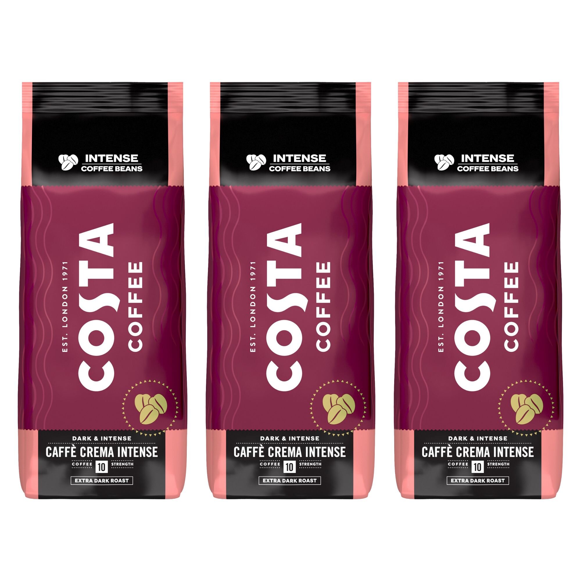 COSTA COFFEE Caffe Crema Intense 3 x 1 kg Kawa ziarnista - niskie ceny ...