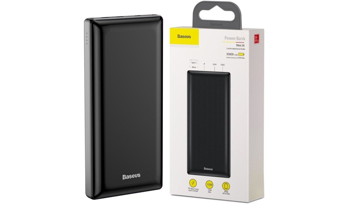 BASEUS Mini JA 30000 mAh Czarny Powerbank - ceny i opinie w Media Expert
