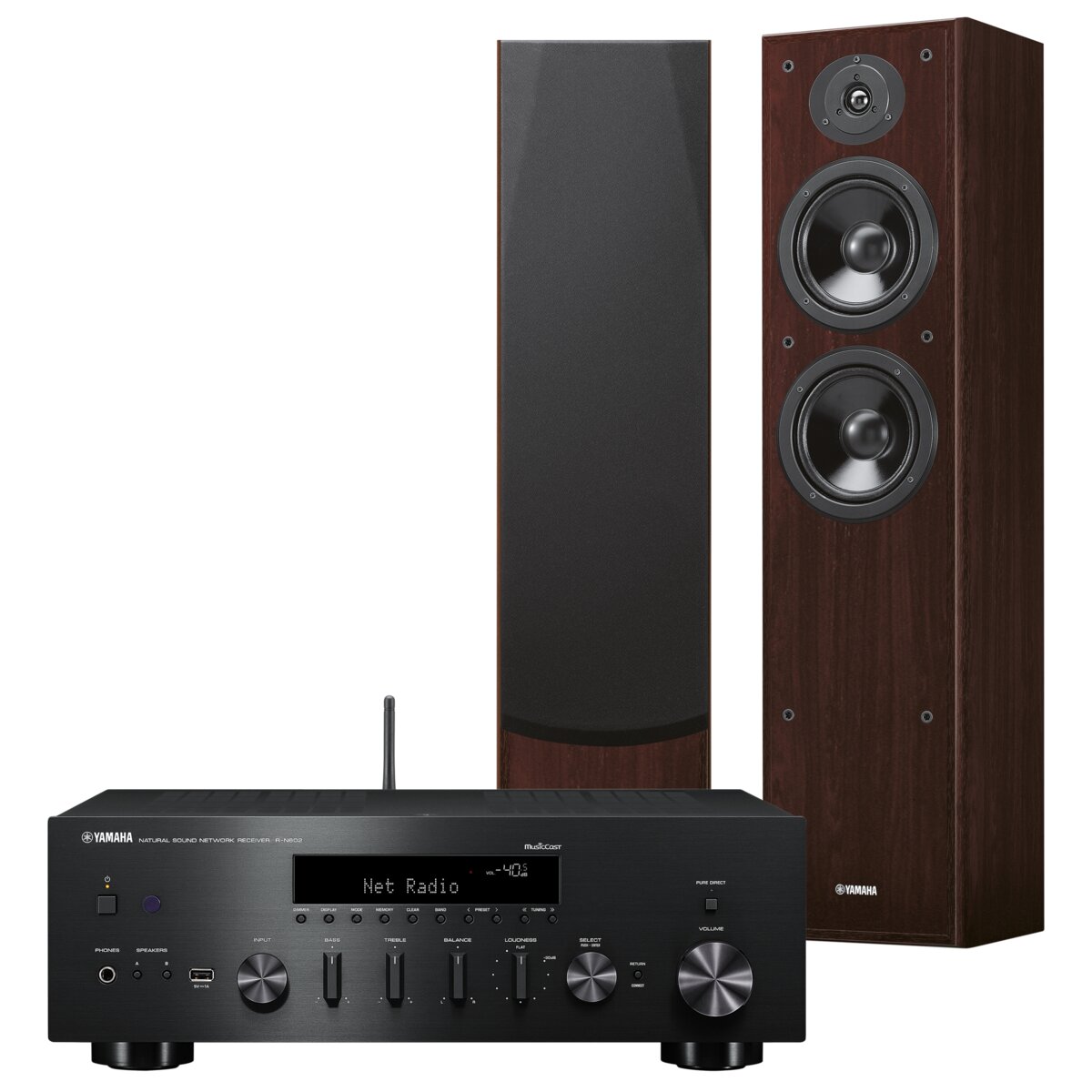 YAMAHA RN602/NSF51 Orzech Zestaw Stereo - ceny i opinie w Media Expert