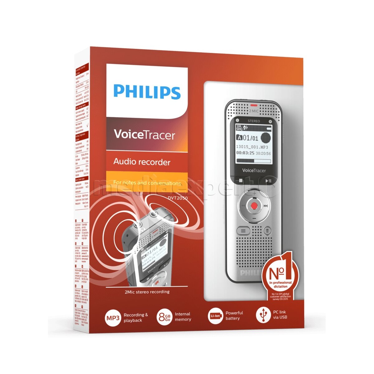 PHILIPS DVT2050 Dyktafon - ceny i opinie w Media Expert
