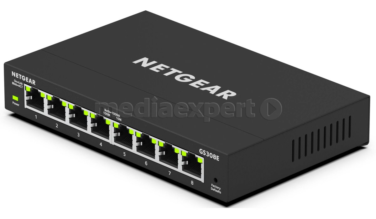 NETGEAR GS308E Switch - ceny i opinie w Media Expert