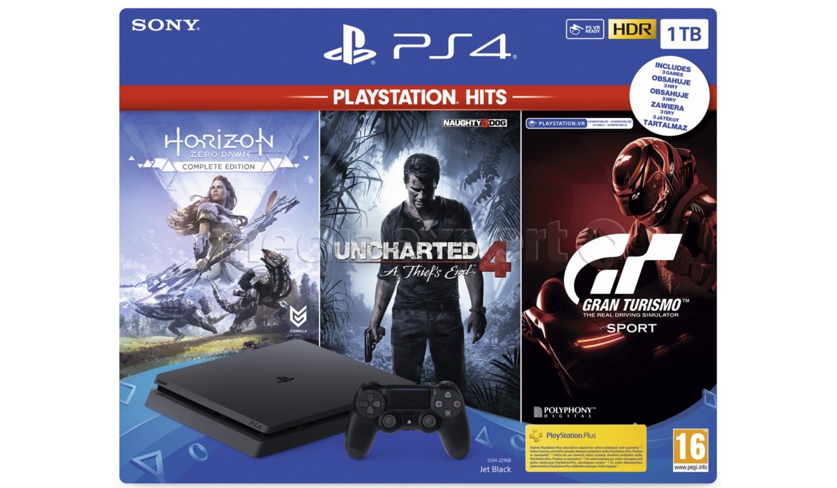 SONY PlayStation 4 Slim 1TB + Gran Turismo Sport + Uncharted 4 ...