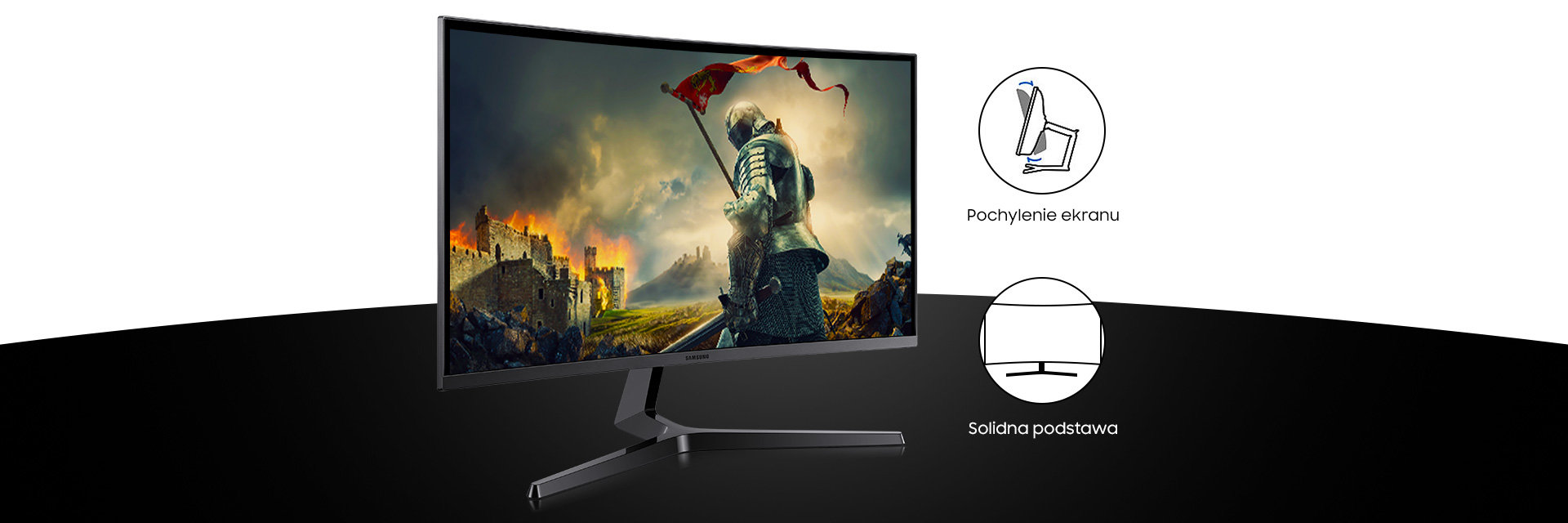 SAMSUNG C27JG50QQU 27" 2560x1440px 144Hz 4 ms Curved Monitor - niskie ...