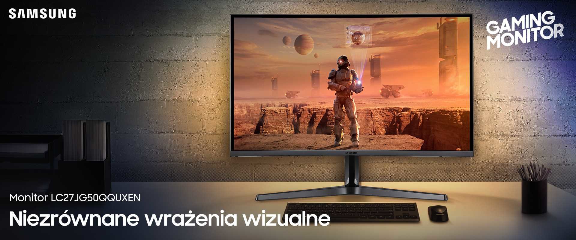 SAMSUNG C27JG50QQU 27" 2560x1440px 144Hz 4 ms Curved Monitor - niskie ...