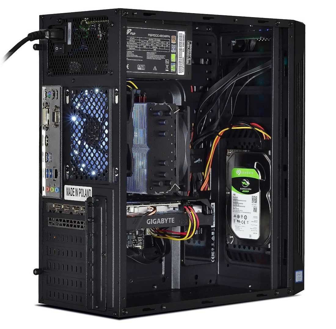 Komputer NTT Game H310i3P10 i3-9100F 16GB RAM 480GB SSD GeForce GTX1650 ...