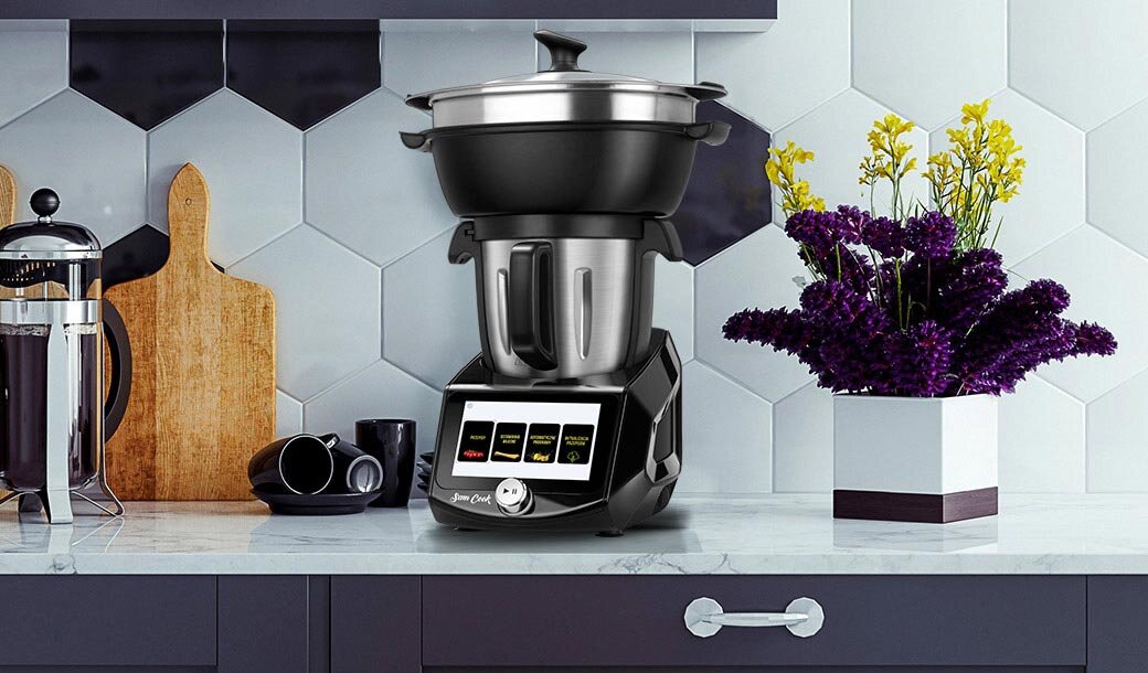 SAM COOK PSC-11 (WiFi) 1400W z wbudowaną wagą i funkcją gotowania Robot ...