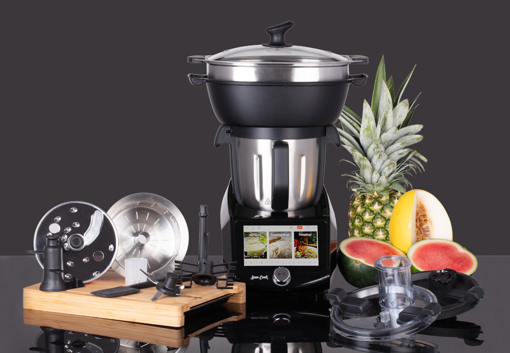 SAM COOK PSC-11 (WiFi) 1400W z wbudowaną wagą i funkcją gotowania Robot ...