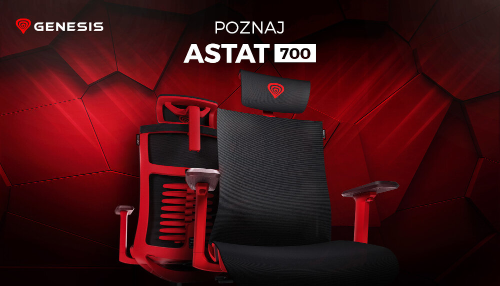 GENESIS Astat 700 Czerwony Fotel - niskie ceny i opinie w Media Expert