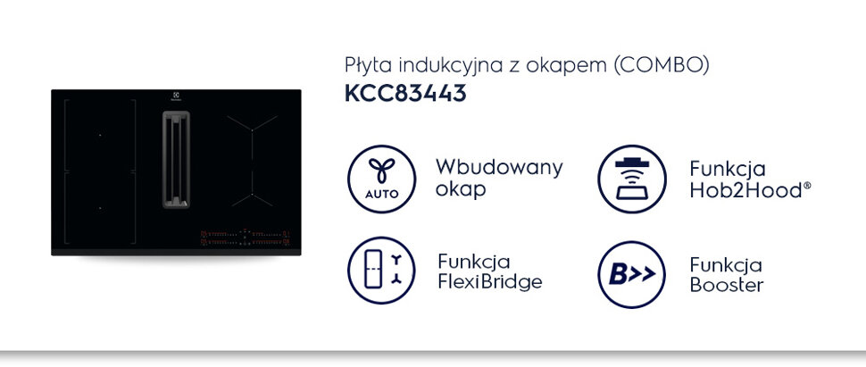 ELECTROLUX KCC83443 Płyta indukcyjna z okapem - niskie ceny i opinie w ...