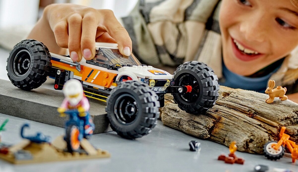 LEGO 60387 City Przygody samochodem terenowym z napędem 4x4 - niskie ...
