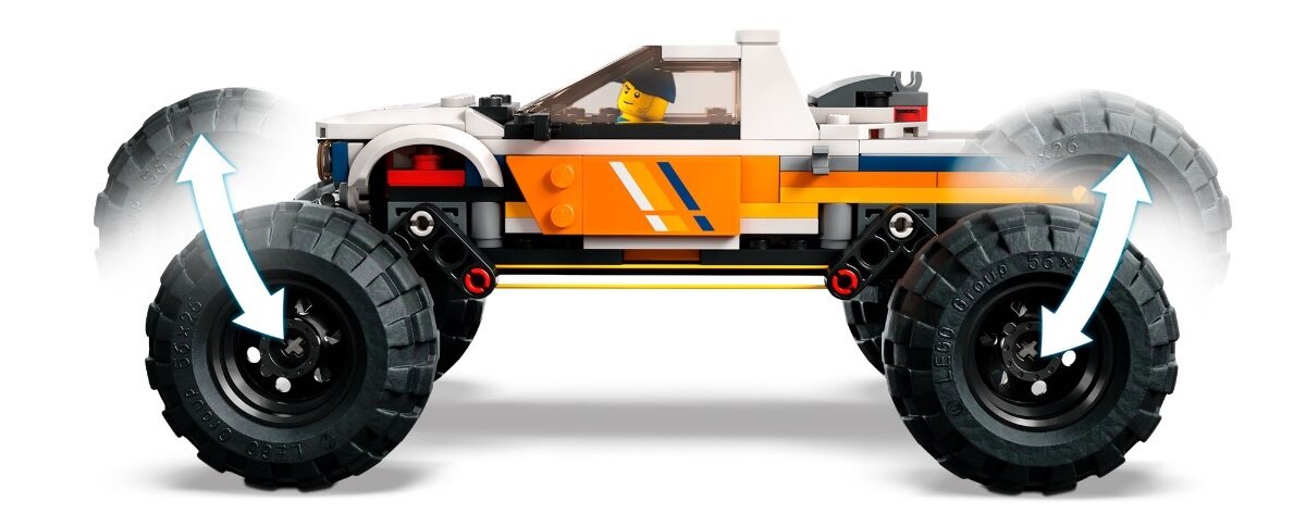 LEGO 60387 City Przygody samochodem terenowym z napędem 4x4 - niskie ...