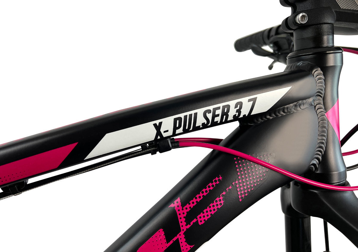 INDIANA X-Pulser 3.7 D15 27.5 cala damski Czarno-różowy + Zestaw lampek ...