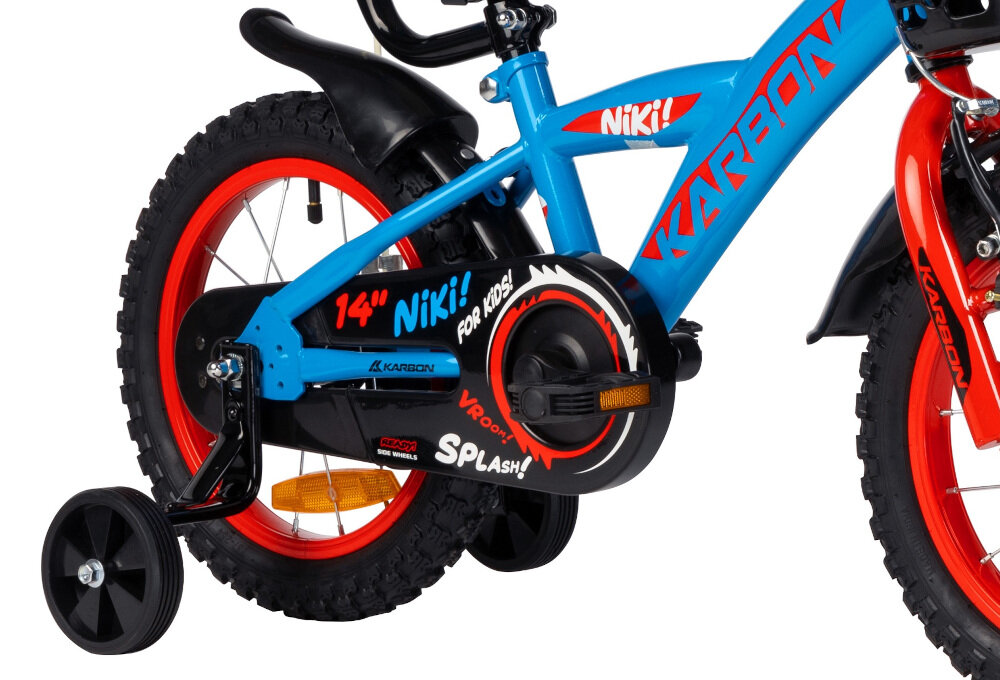 KARBON Niki 14 cali dla chłopca Niebiesko-czerwony Rower dziecięcy ...