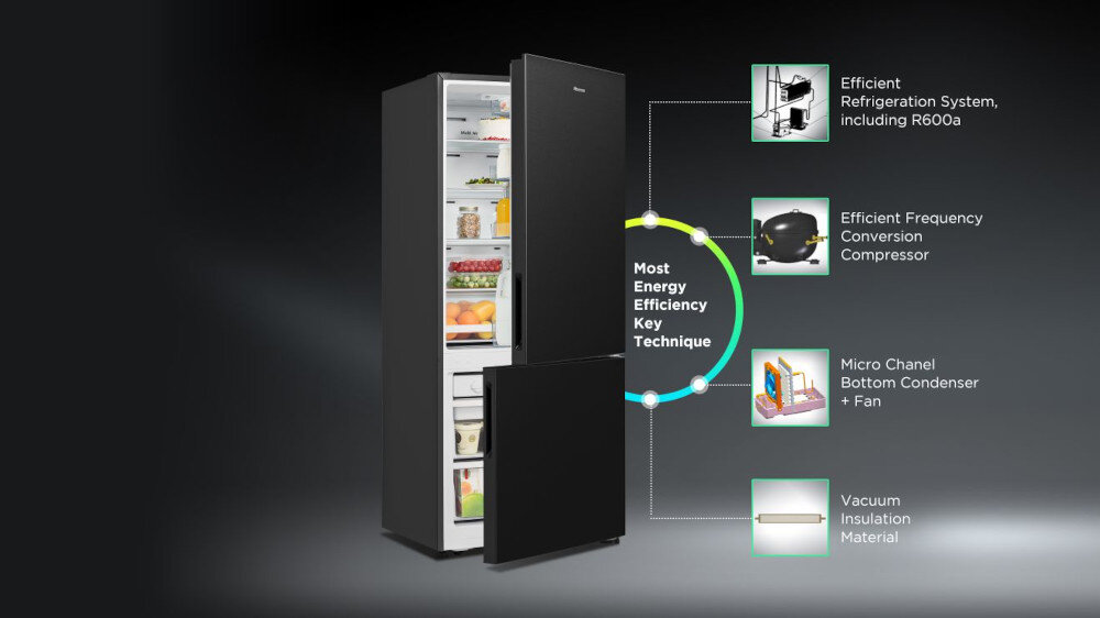 HISENSE RB440N4ACD No Frost 200.4 cm Srebrna Lodówka - niskie ceny i ...