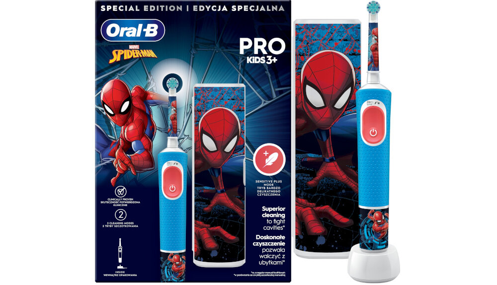ORAL-B Kids Pro Spiderman + Etui Szczoteczka rotacyjna - niskie ceny i opinie w Media Expert