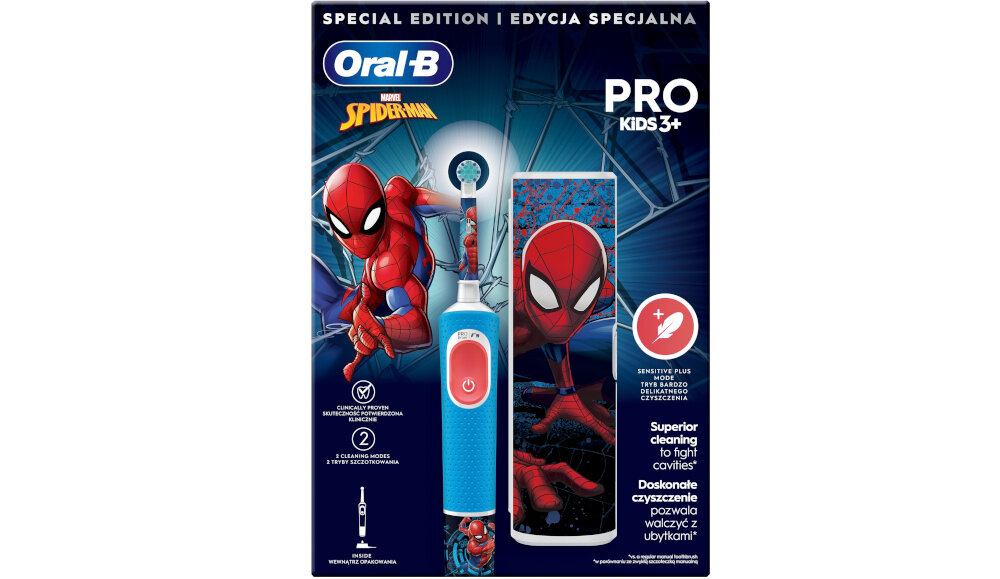 ORAL-B Kids Pro Spiderman + Etui Szczoteczka rotacyjna - niskie ceny i opinie w Media Expert