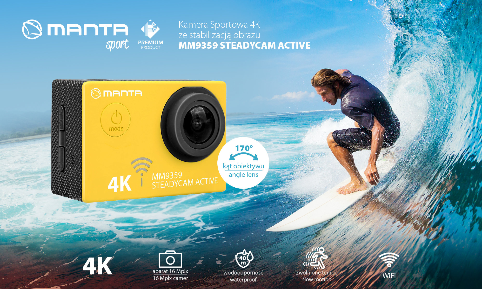 MANTA MM9359 Kamera sportowa - niskie ceny i opinie w Media Expert