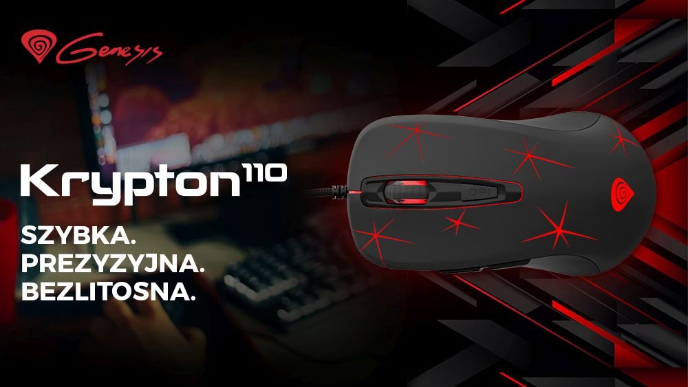 GENESIS Krypton 110 Czarno-czerwony Mysz - ceny i opinie w Media Expert