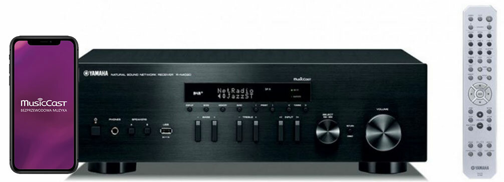 YAMAHA R-N402D Czarny Amplituner - niskie ceny i opinie w Media Expert