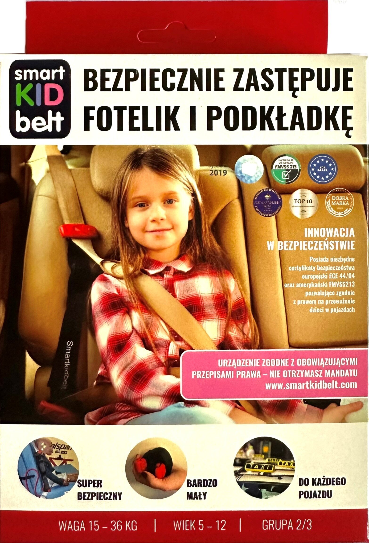 SMART KID BELT zamiast fotelika i podkładki 15 - 36 kg Pas ...