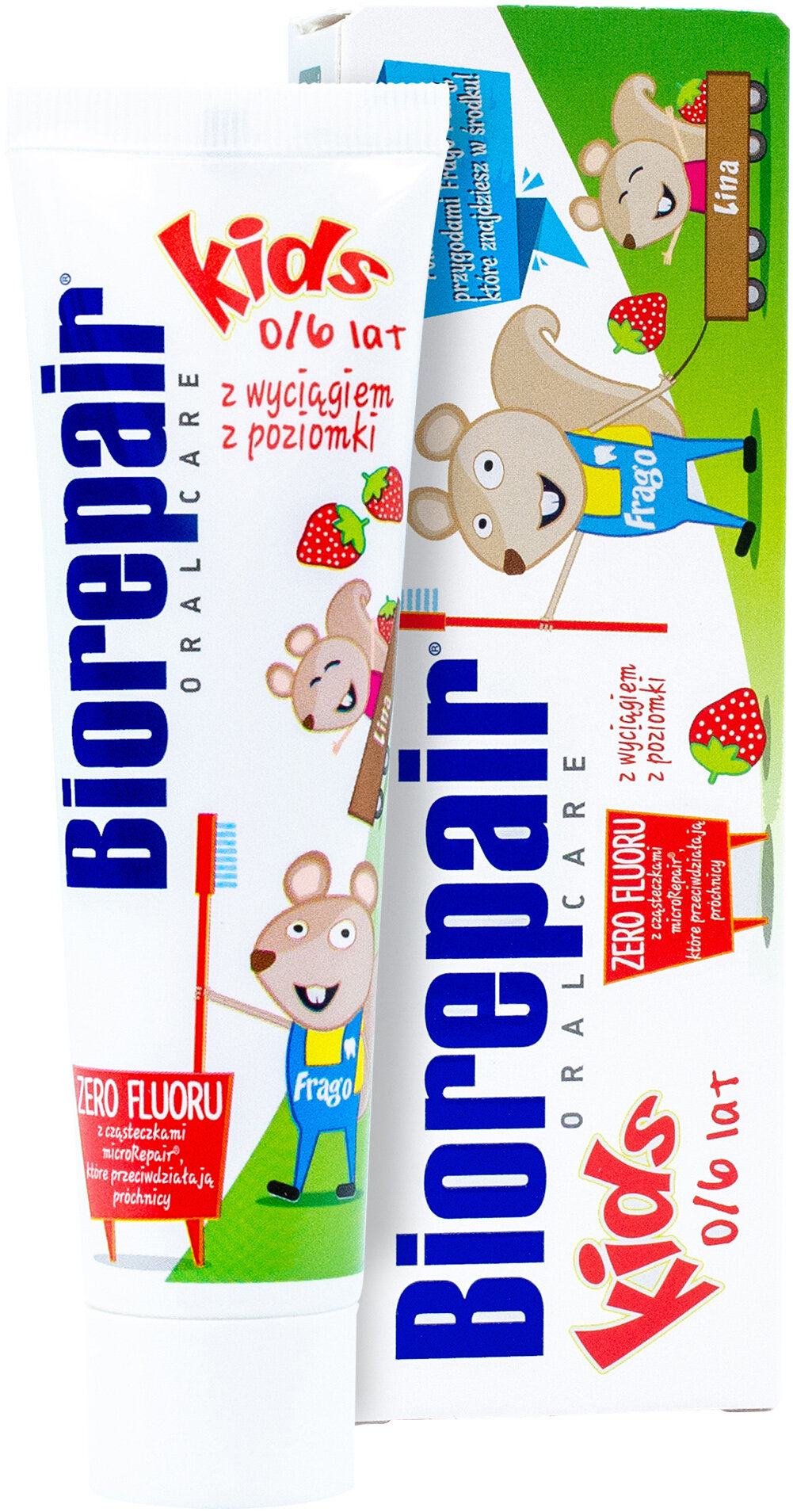 BIOREPAIR Junior Kids Poziomka 50 ml Pasta do zębów - niskie ceny i ...