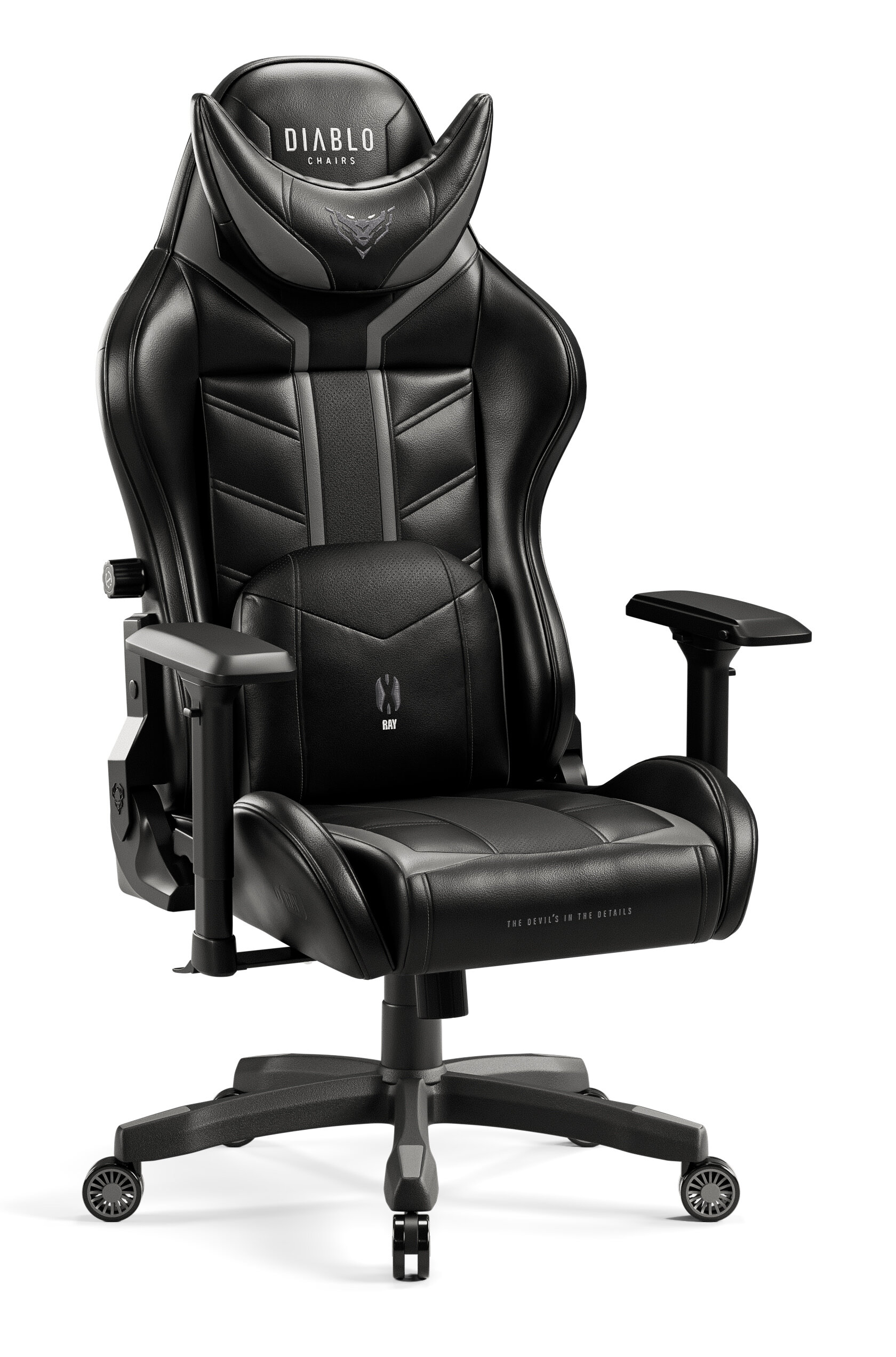 DIABLO CHAIRS X-Ray (L) Czarno-szary Fotel - niskie ceny i opinie w ...