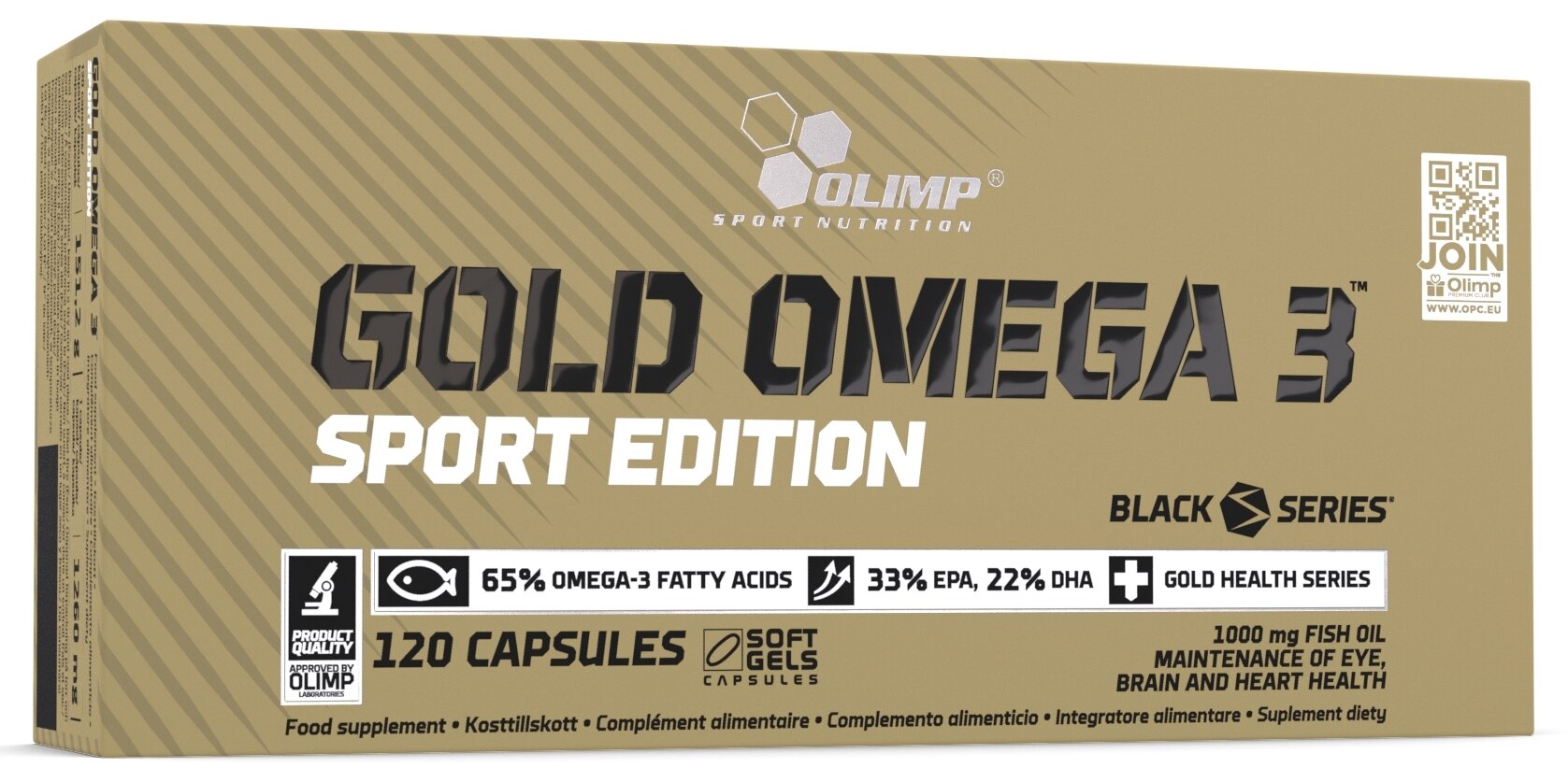 OLIMP Gold Omega 3 Sport Edition (120 kapsułek) Kwasy Omega-3 - niskie ...