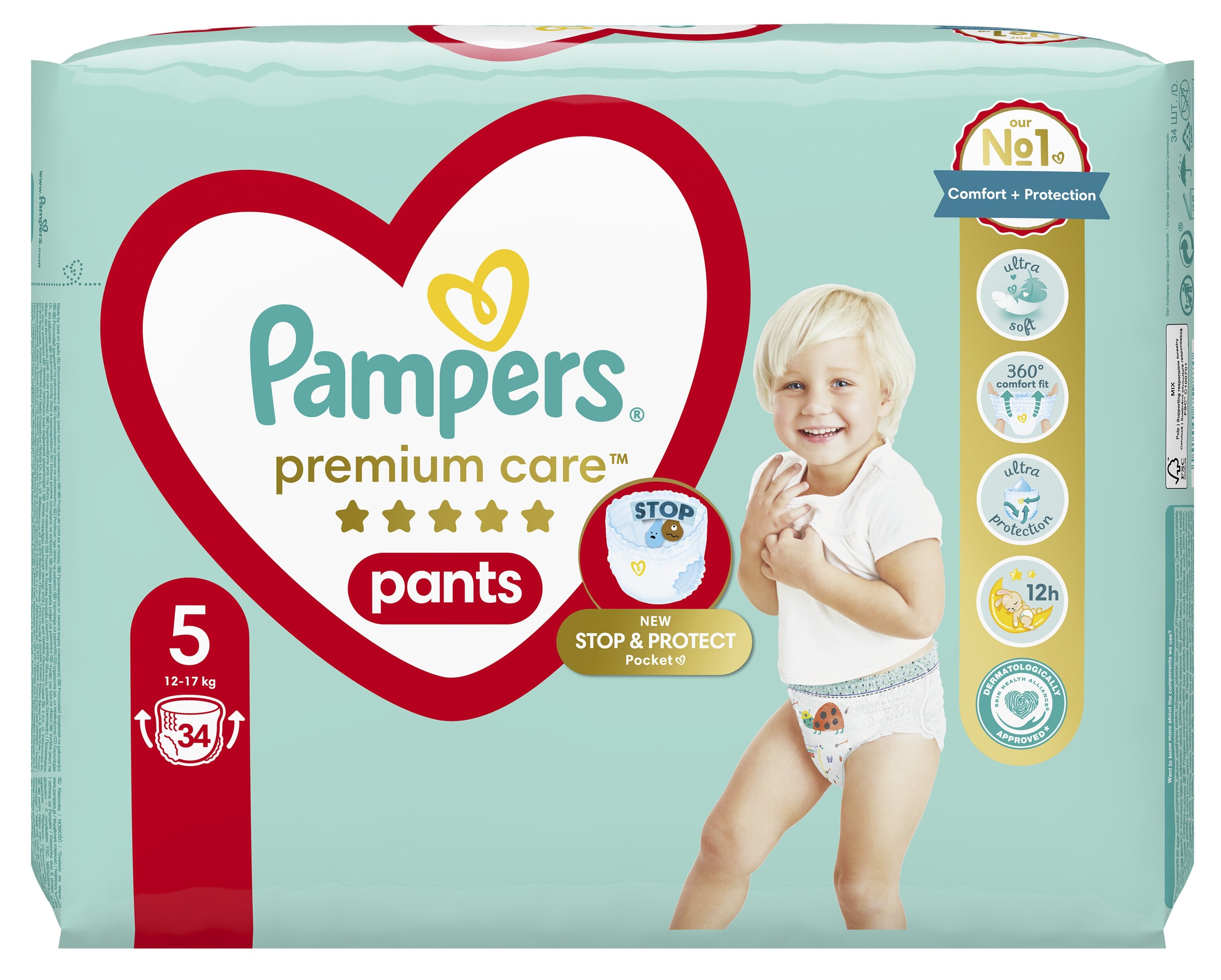 PAMPERS Premium Care Pants 5 (34 szt.) Pieluchomajtki - niskie ceny i ...