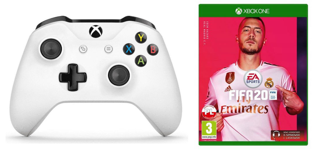 MICROSOFT Xbox One S Pad Wireless + FIFA 20 Kontroler - niskie ceny i ...
