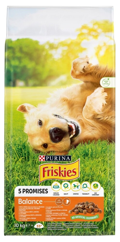 PURINA Friskies Balance Adult Kurczak z warzywami 10 kg Karma dla psa ...