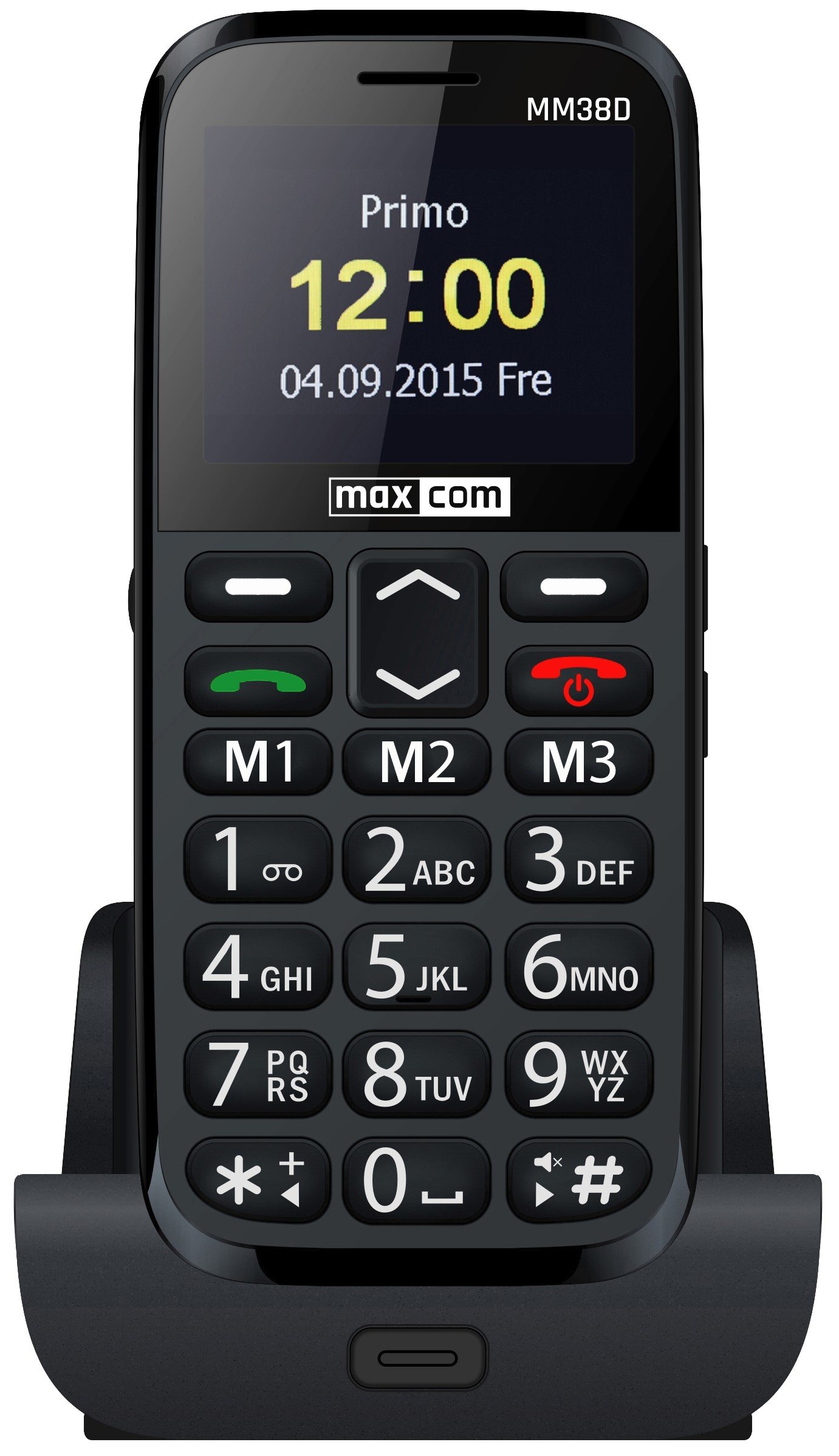 MAXCOM MM38D Czarny Telefon - niskie ceny i opinie w Media Expert
