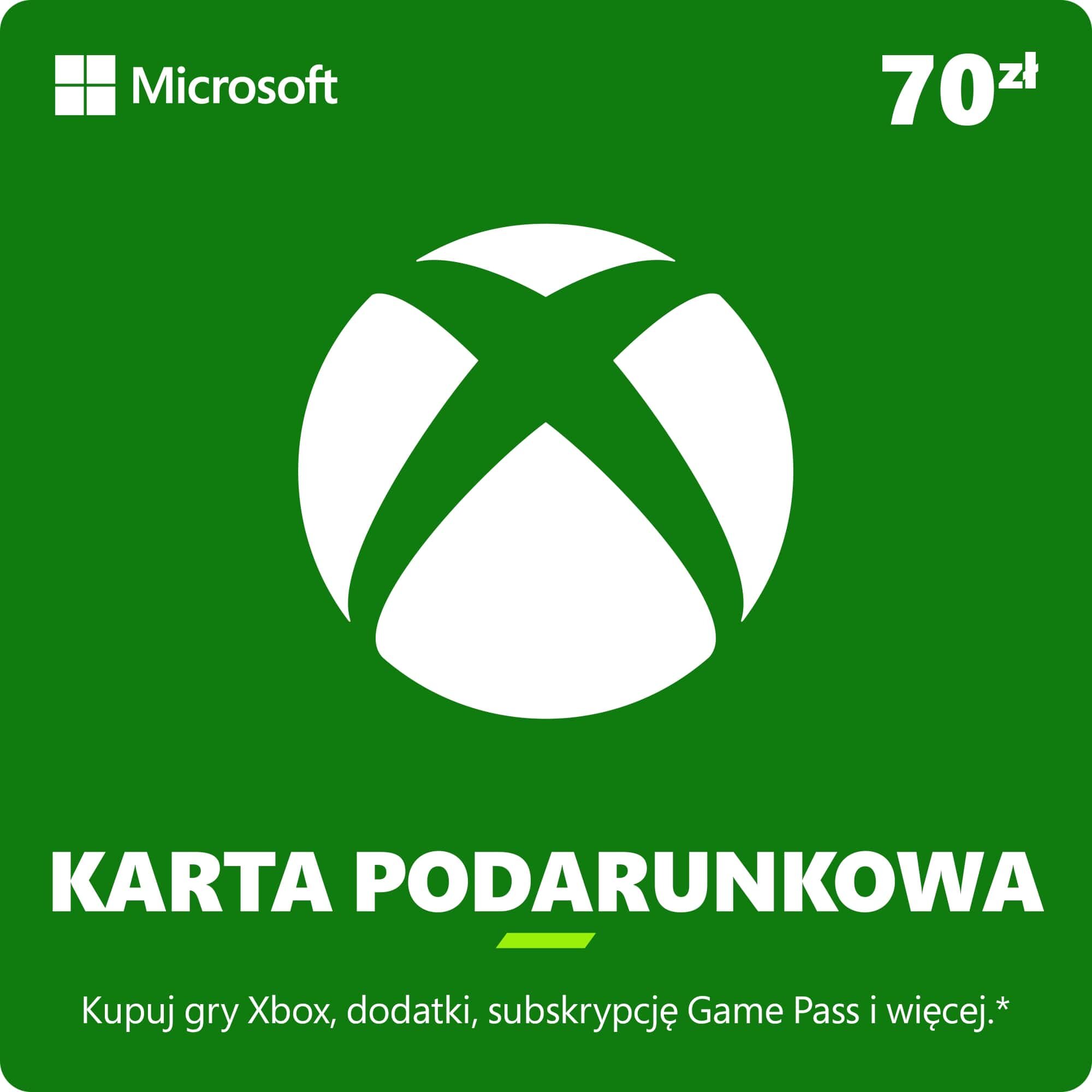 MICROSOFT Xbox 70 PLN Kod podarunkowy - niskie ceny i opinie w Media Expert