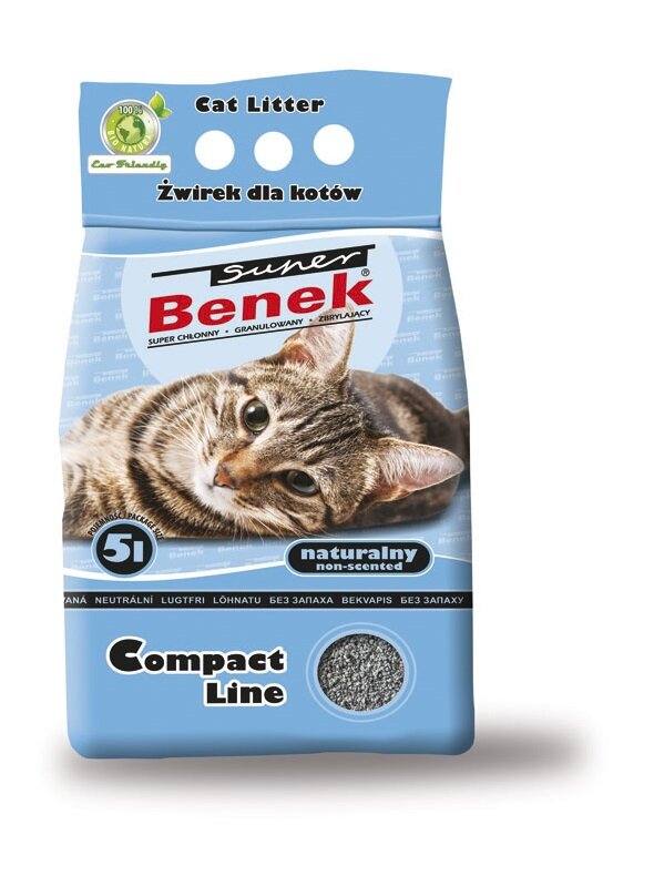 SUPER BENEK Compact 25 l Żwirek dla kota - niskie ceny i opinie w Media ...