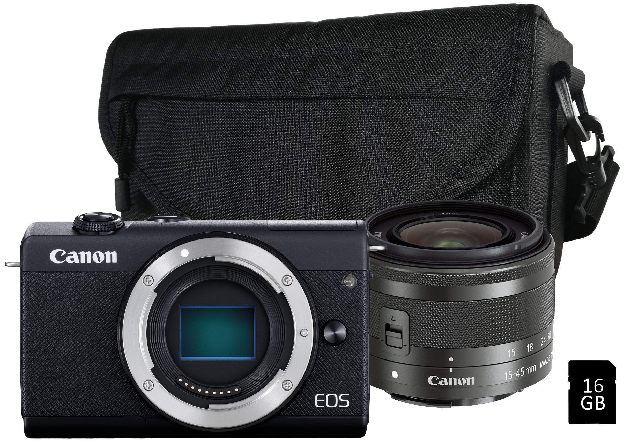 CANON EOS M200 Czarny + Obiektyw EF-M 15-45 mm f/3.5-6.3 IS STM + Torba ...