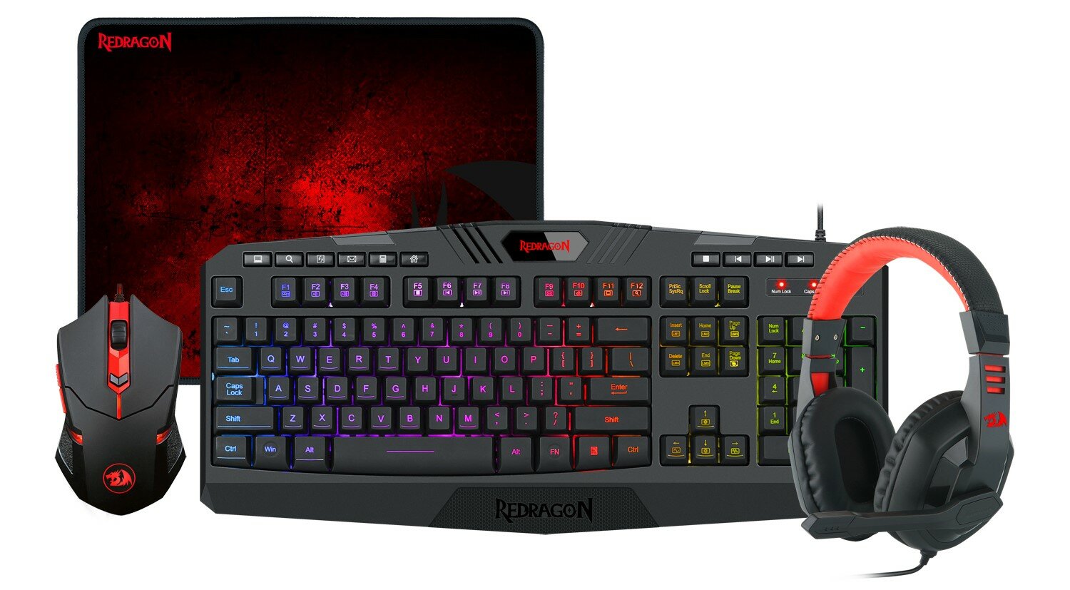 REDRAGON RGB Gaming Combo 5 Zestaw - niskie ceny i opinie w Media Expert