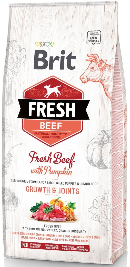 BRIT Fresh Puppy&Junior Large Beef Wołowina z dynią 12 kg Karma dla psa ...