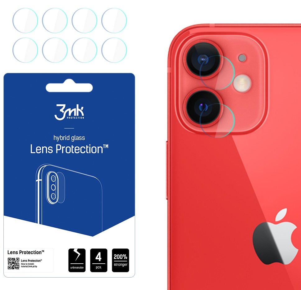 3MK Lens Protection do Apple iPhone 12 mini Szkło hybrydowe na obiektyw ...
