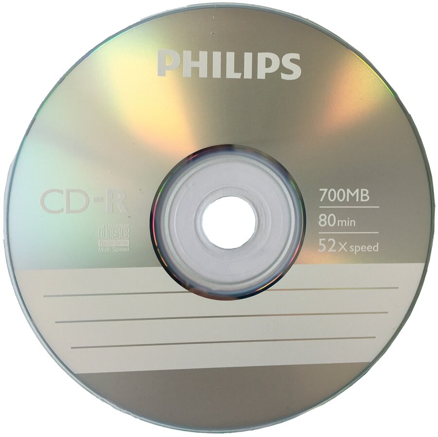 PHILIPS CD-R 700 MB Slim Płyta - niskie ceny i opinie w Media Expert