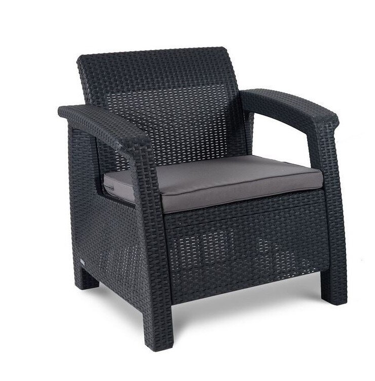 KETER Corfu Grafitowy Fotel - niskie ceny i opinie w Media Expert