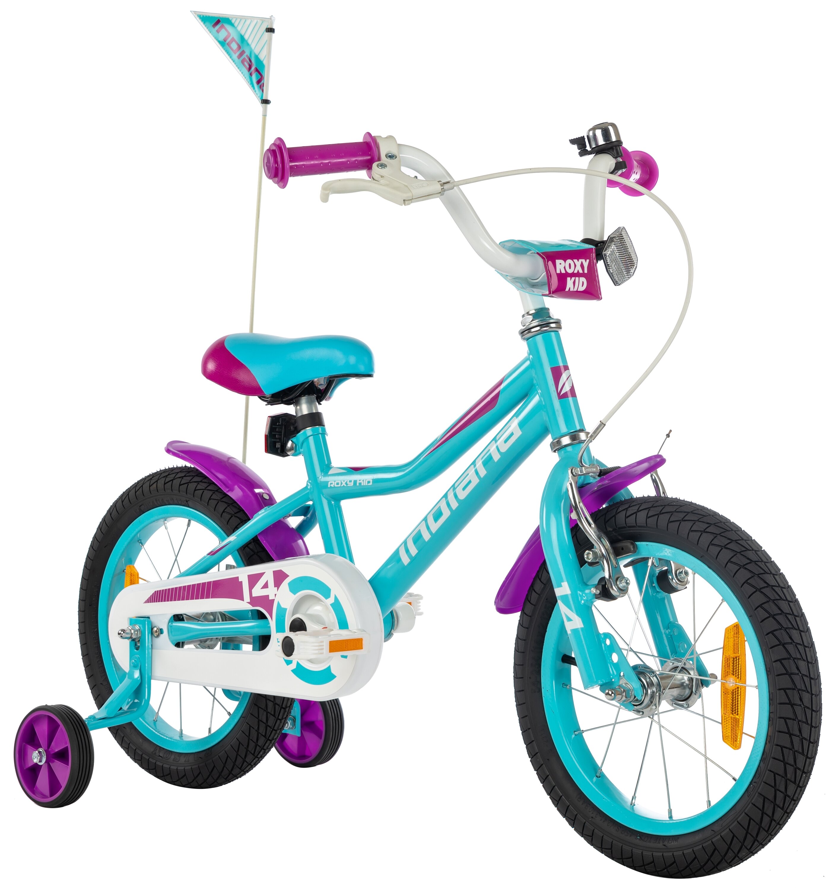 INDIANA Roxy Kid 14 cali dla dziewczynki Turkusowy Rower dziecięcy ...