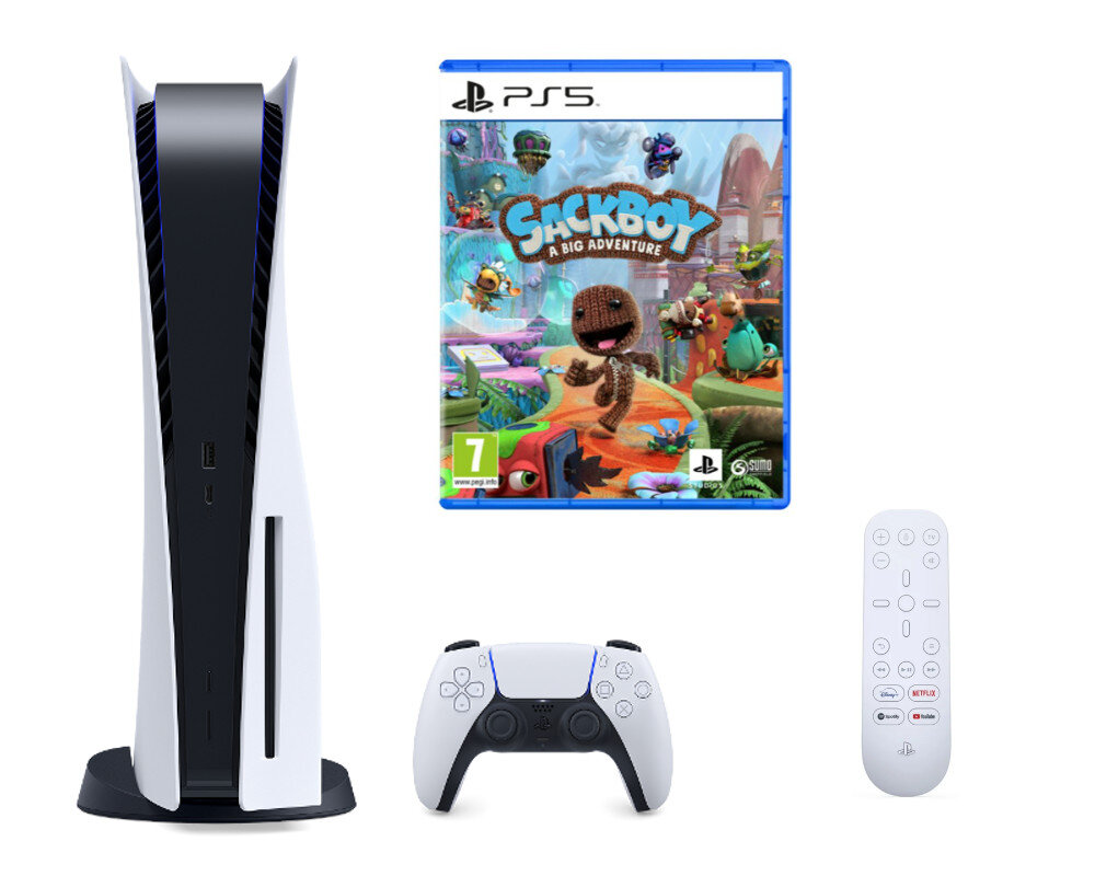 SONY PlayStation 5 + Sackboy: A Big Adventure Gra PS5 + Pilot SONY ...