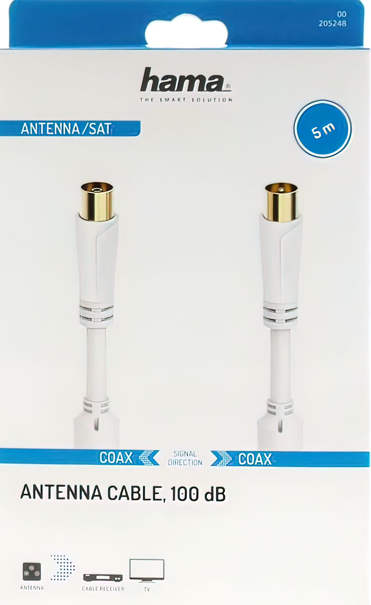 HAMA 5 m Kabel antenowy gniazdo - wtyk - niskie ceny i opinie w Media Expert