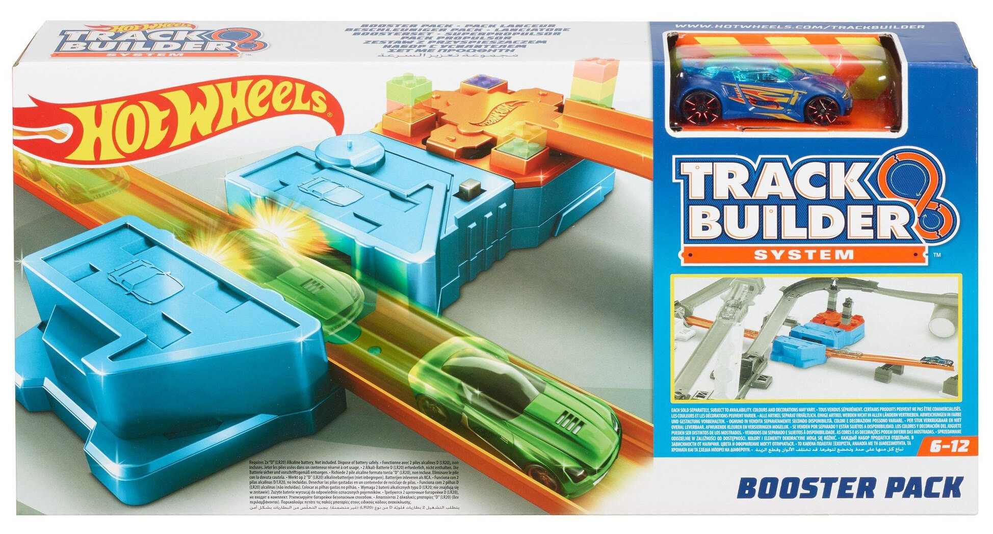 Tor Hot Wheels Track Builder Przyspieszacz z Napędem - niskie ceny i ...