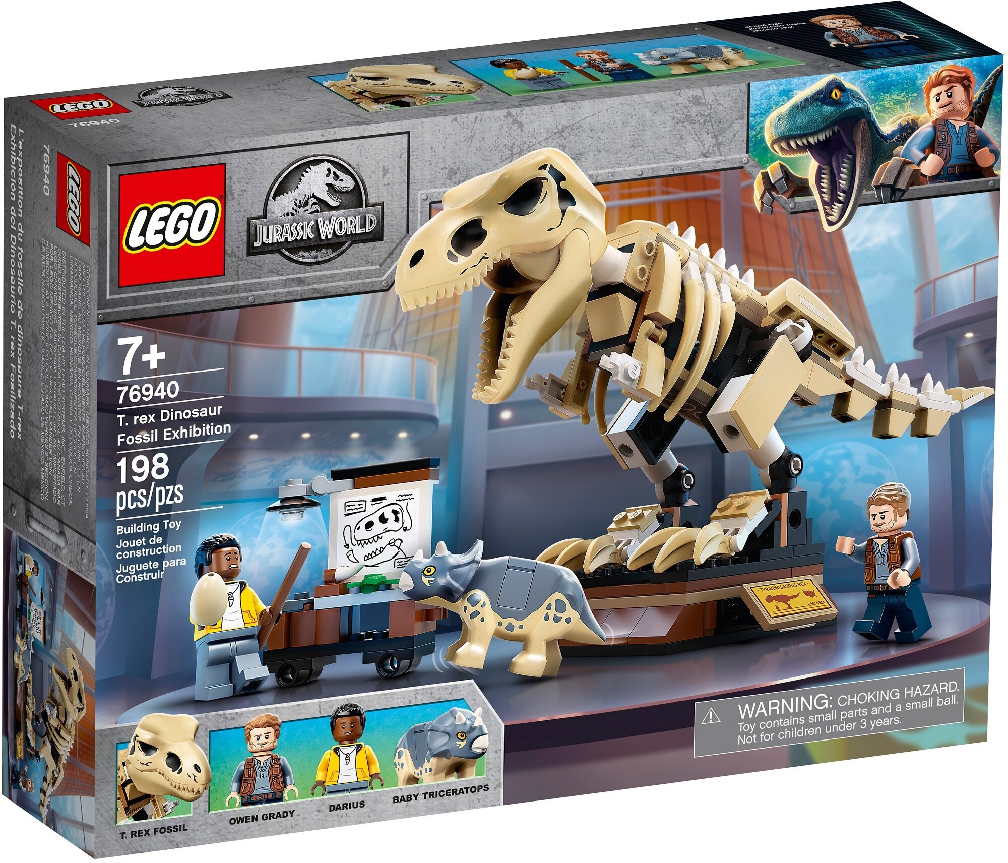 LEGO Jurassic World Wystawa skamieniałości tyranozaura 76940 - ceny i ...