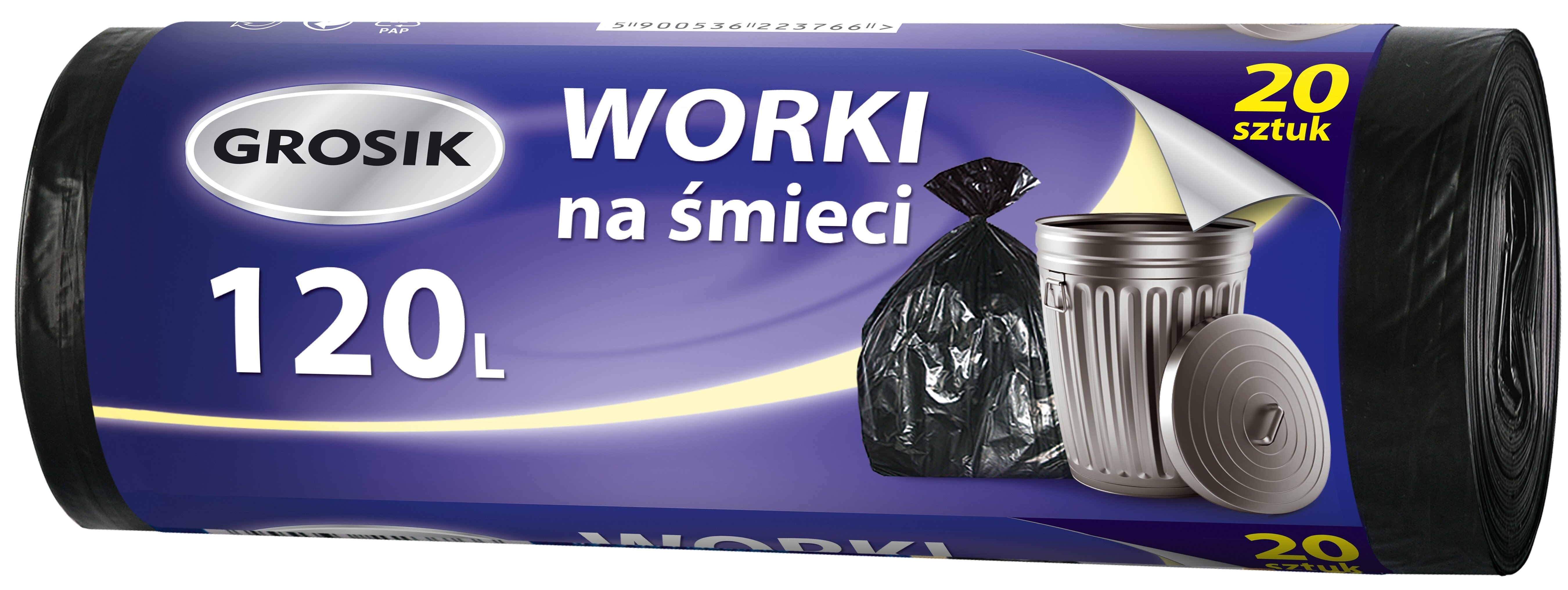 GROSIK HD 120L (20 sztuk) Czarny Worki na śmieci - niskie ceny i opinie ...