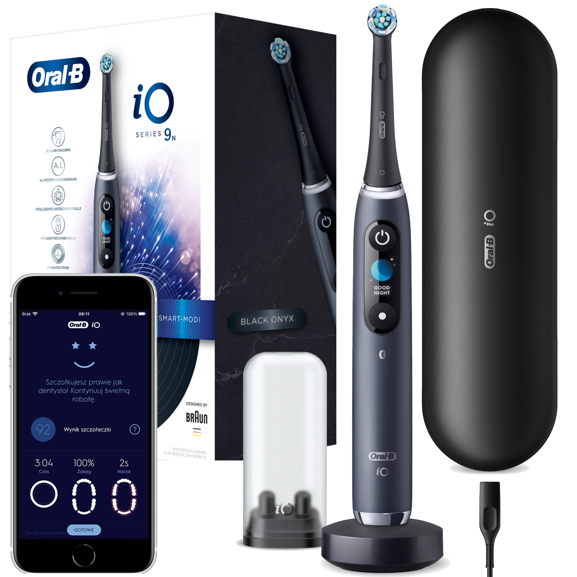 ORAL-B iO 9 Czarny Szczoteczka magnetyczna - niskie ceny i opinie w Media Expert