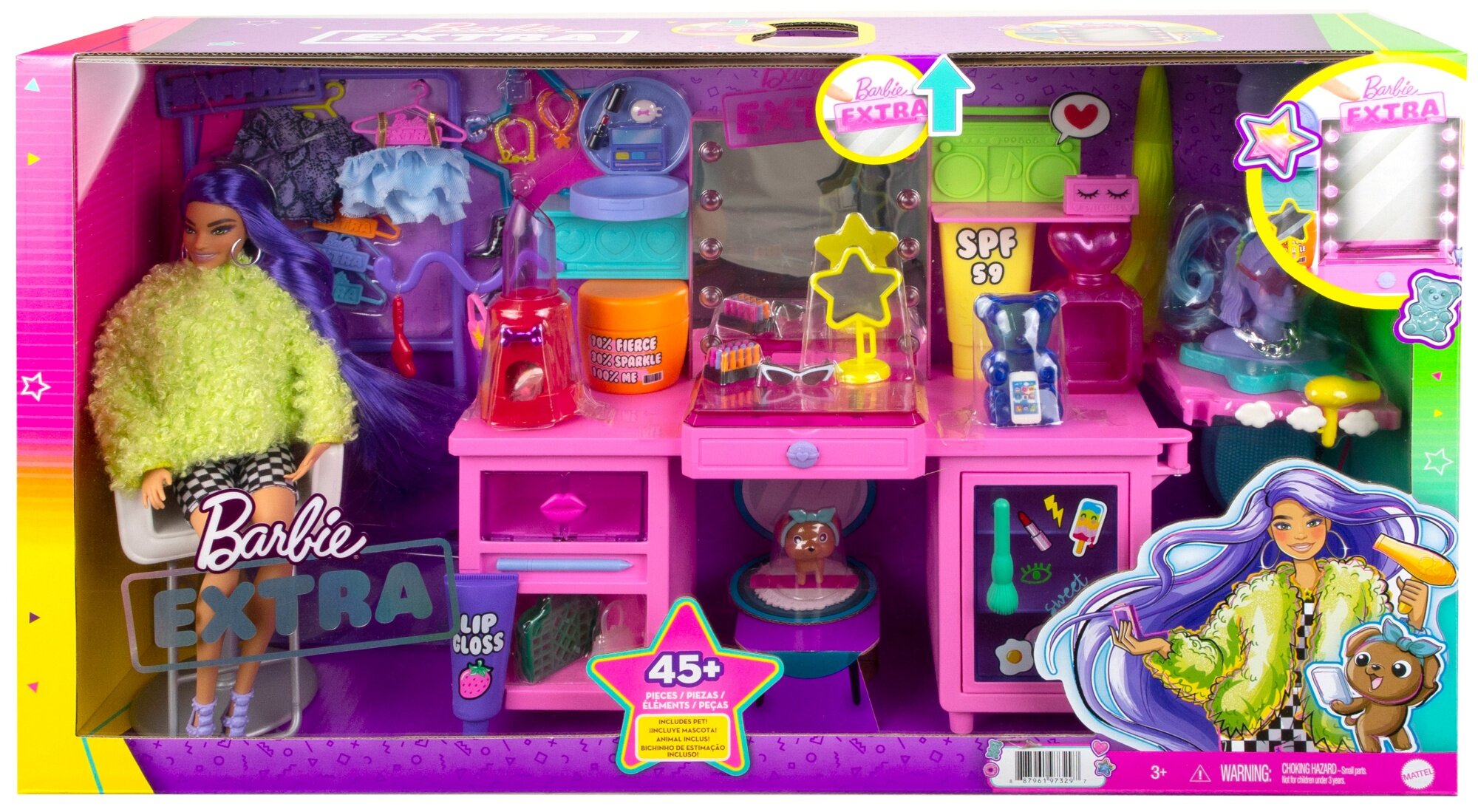Barbie Extra Toaletka GYJ70 Lalka - niskie ceny i opinie w Media Expert