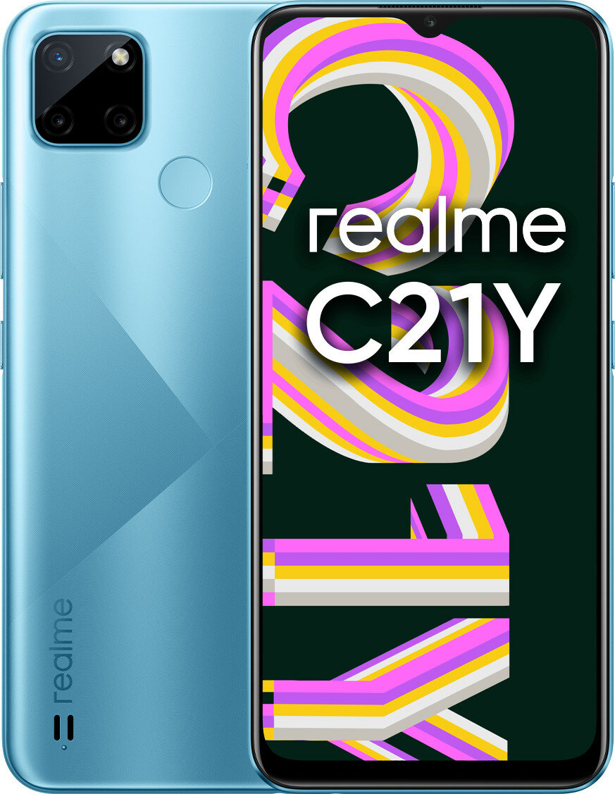 REALME C21Y 4/64GB 6.5" Niebieski RMX3263 Smartfon - niskie ceny i ...