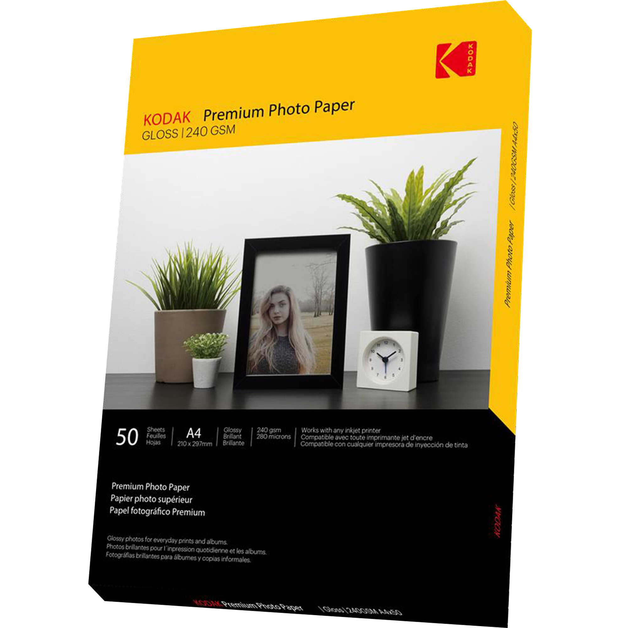 KODAK Premium Photo A4 240G 50 arkuszy Papier fotograficzny - niskie ceny i opinie w Media Expert