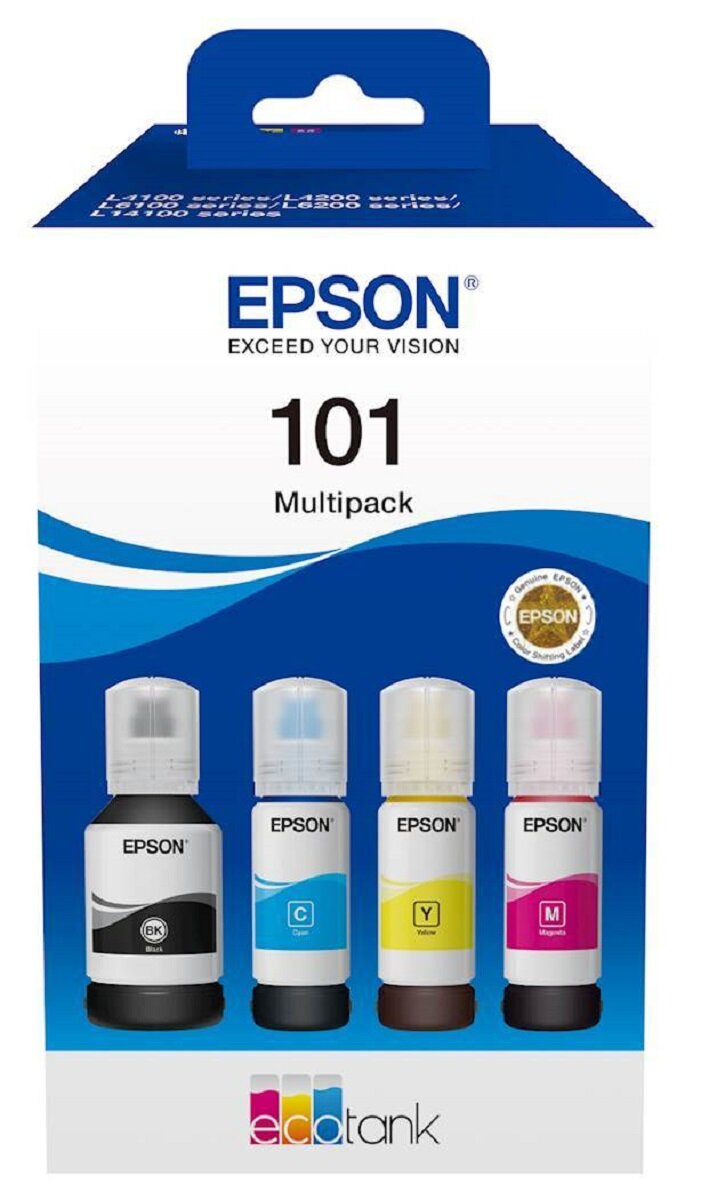 EPSON EcoTank 101 Czarny 127 ml, Błękitny 70 ml, Purpurowy 70 ml, Żółty ...